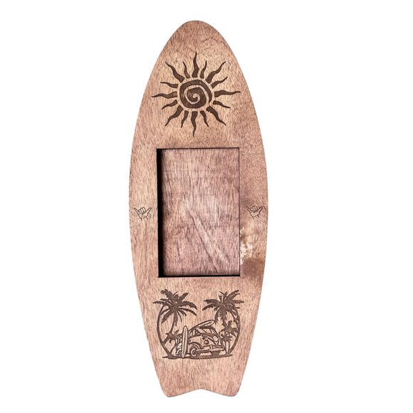 Wooden Nose Gift Shop | Accents | Surfboard Wood Picture Frame 4x6 ...